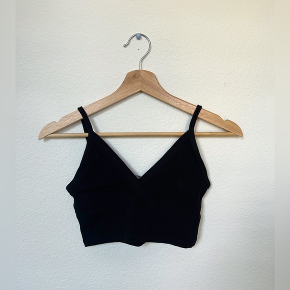 Brandy Melville | Tops | Brandy Melville Cross Black Cropped Tank ...